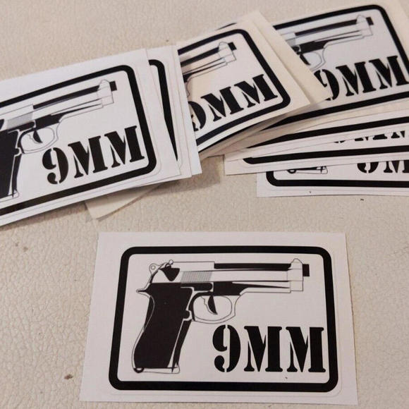 Other | 9mm Ammo Decal Sticker Bullet Army Gun Safety Hunting 1 Pack 3 ...